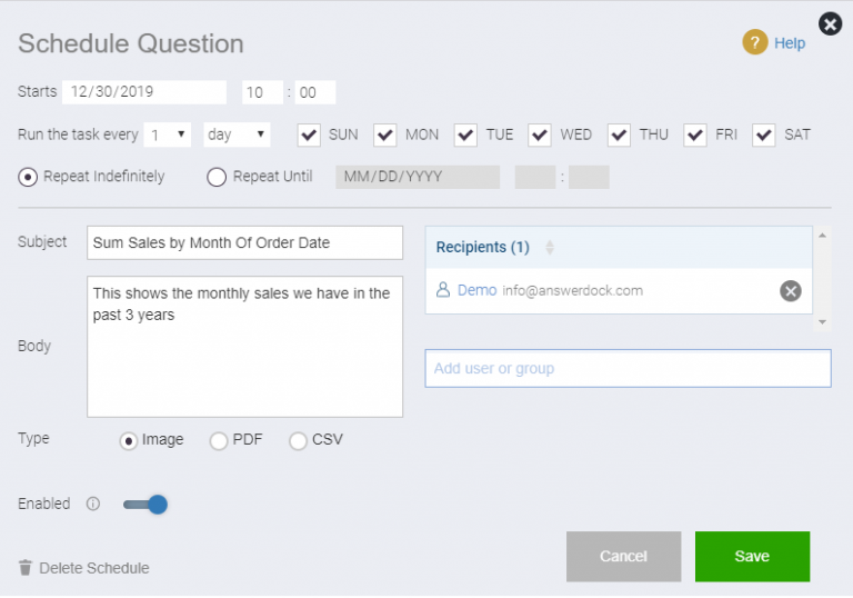 Scheduling a Question - AnswerDock